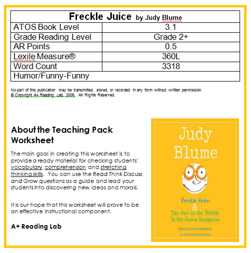 Freckle Juice 독서지도 : 네이버 블로그