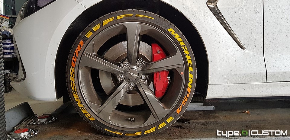 [브레이크튜닝] 현대 G70 3.3T 프론트 CSR 6P + 380MM 로터 및 리어 CSR 4P + 380MM 장착 + 야코 갤럭시 엔진오일 교환 + 인천 브레이크 튜닝 ...