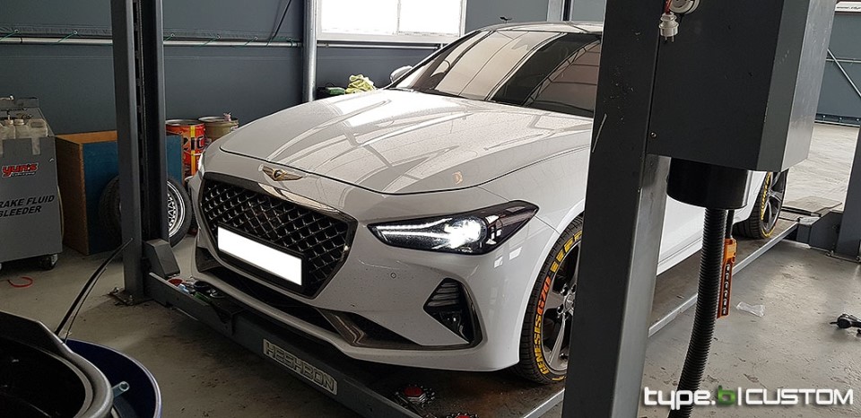 [브레이크튜닝] 현대 G70 3.3T 프론트 CSR 6P + 380MM 로터 및 리어 CSR 4P + 380MM 장착 + 야코 갤럭시 엔진오일 교환 + 인천 브레이크 튜닝 ...