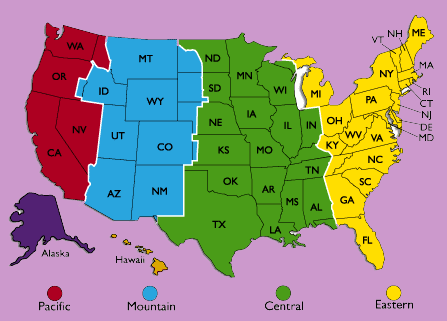 (펌) 미국 시간 (time zone) : 네이버 블로그
